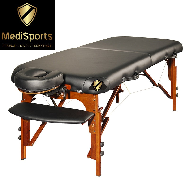 MediSports Portable Massage Table (Black) – Physio supplies canada